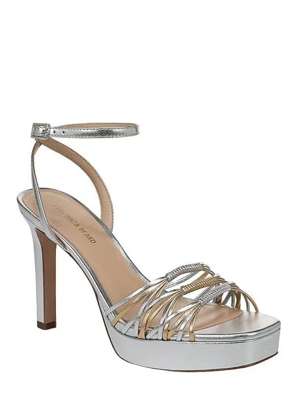 Veronica Beard Beverlee Sandals - Silver/pale