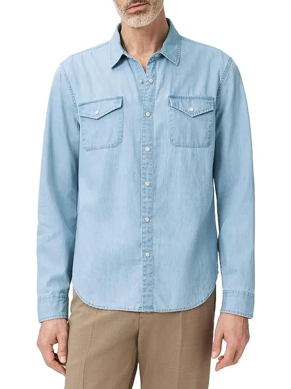John Varvatos Marshall Western Shirt - Denim Heather