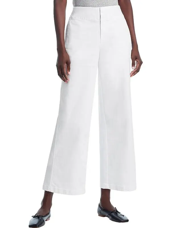 Eileen Fisher Full Length Wide Leg Pants - White