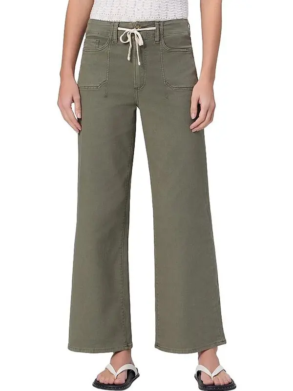 Paige Ari High-rise Wide-leg Jeans - Vintage Ivy Green