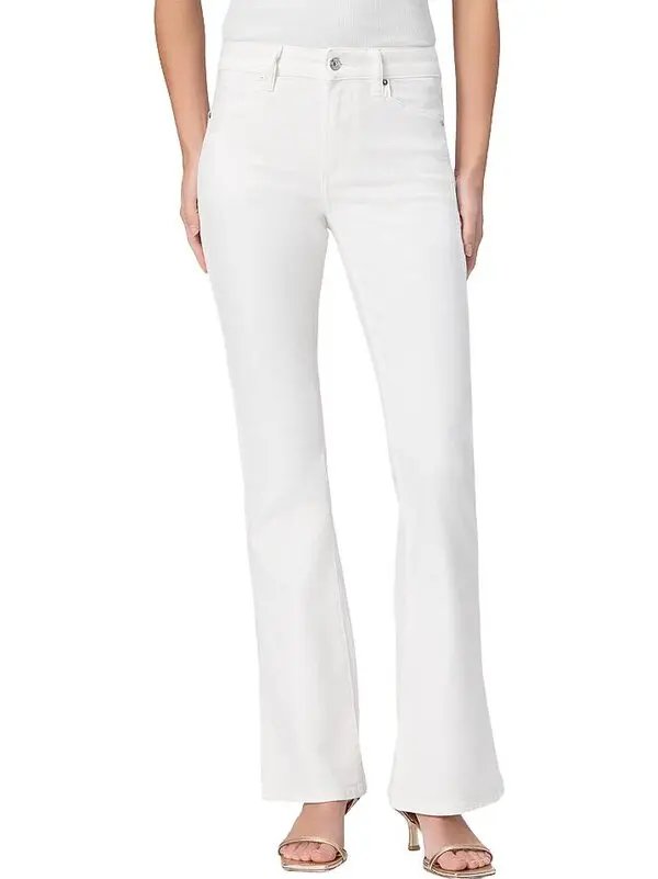 Paige Laurel Canyon High Rise Bootcut Pants - Tonal Ecru