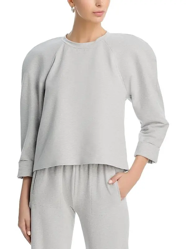 Norma Kamali Bomber 1980s Sweatshirt - Light Heather Grey