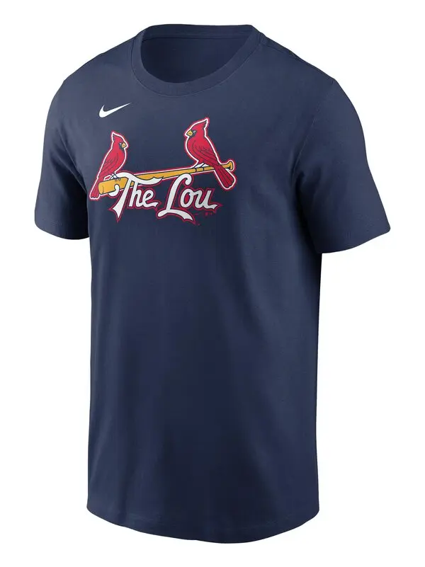 Nike St. Louis Cardinals City Connect Large Logo Mlb T-shirt - Blue