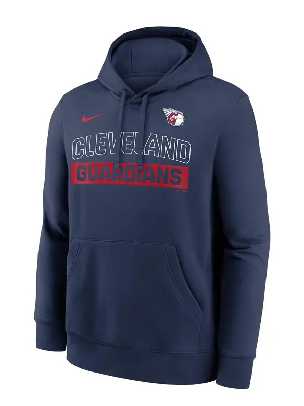 Nike Cleveland Guardians Club Mlb Pullover Hoodie - Blue