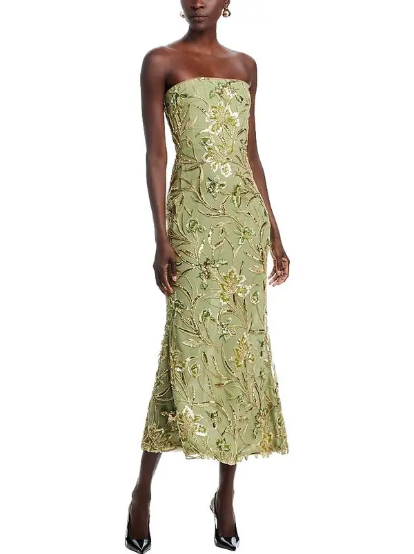 SAU LEE Sable Dress - Sage Green