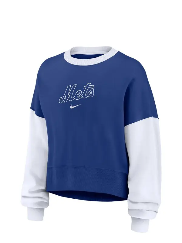 Nike New York Mets Mlb Pullover Crew - Blue