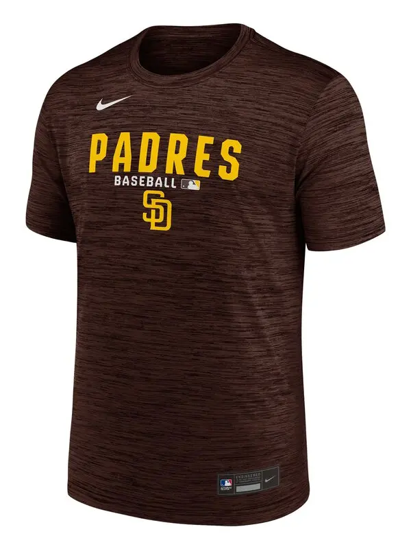 Nike San Diego Padres Authentic Collection Dri-fit Mlb T-shirt - Brown