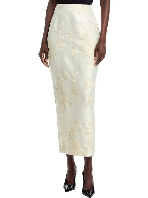 SAU LEE Sutton Embroidered Skirt - White