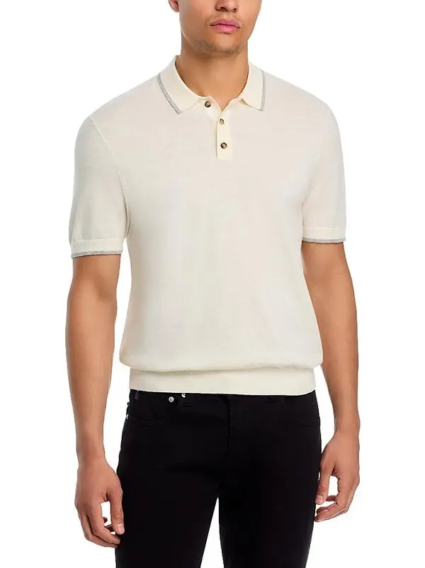Bloomingdale'S Tipped Sweater Polo - Neutral
