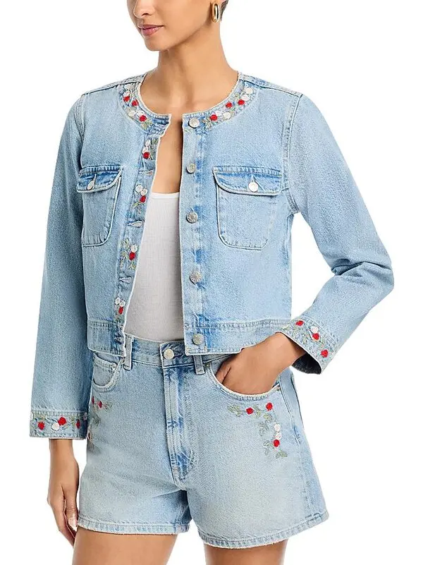 Rails Capistrano Denim Jacket - Dainty Rose