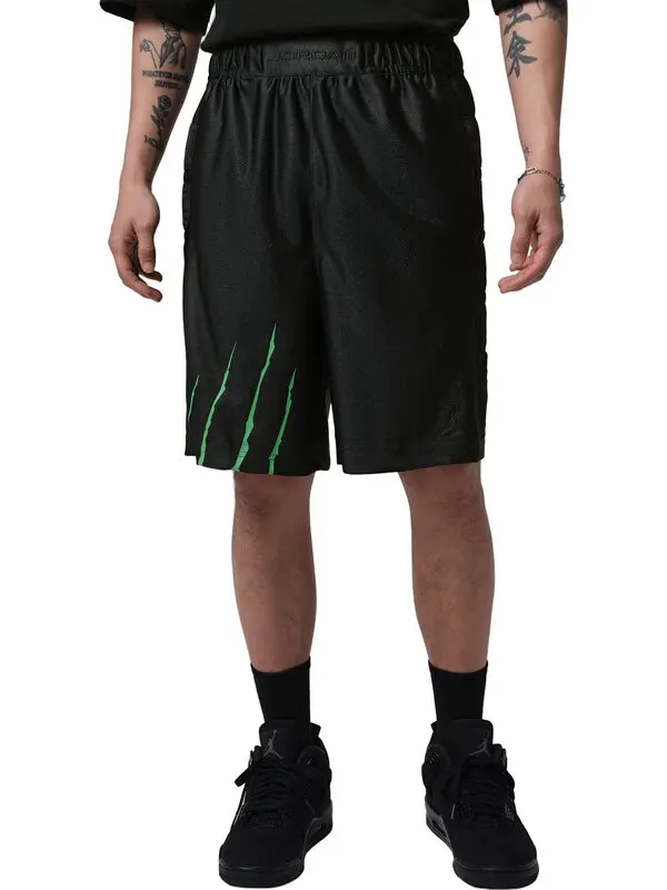 JORDAN Brooklyn Cat Scratch Shorts - Black