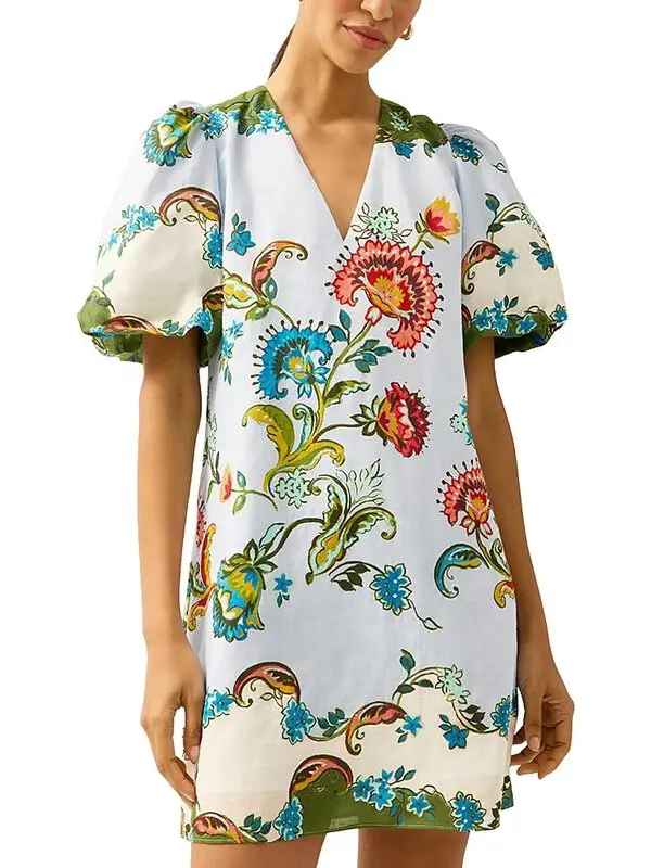 MARIE OLIVER Kiki Puff Sleeve Dress - Delphi