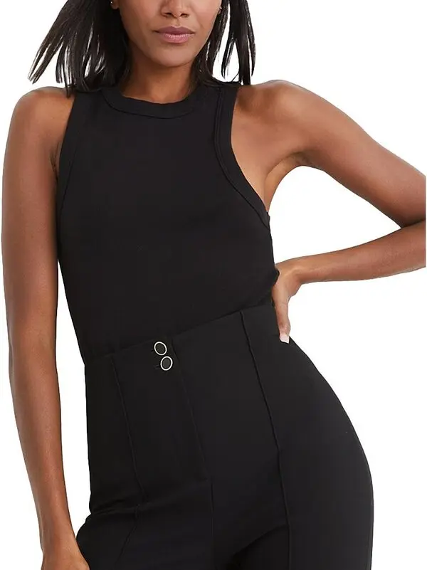 Veronica Beard Cropped Jordyn Tank Top - Black