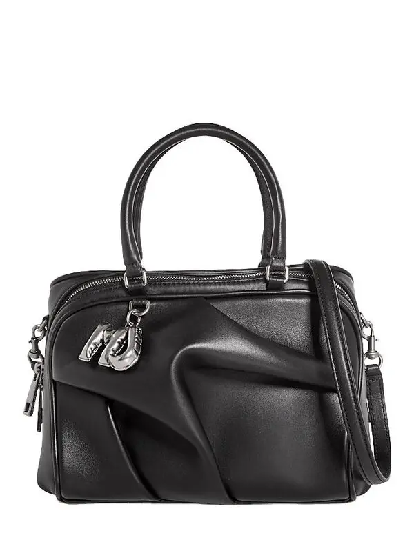 Marc Jacobs Small Wave Leather Top Handle Bag - Black