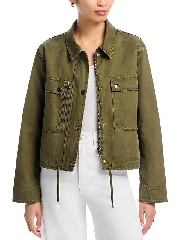 Veronica Beard Stephen Bomber Jacket - Army