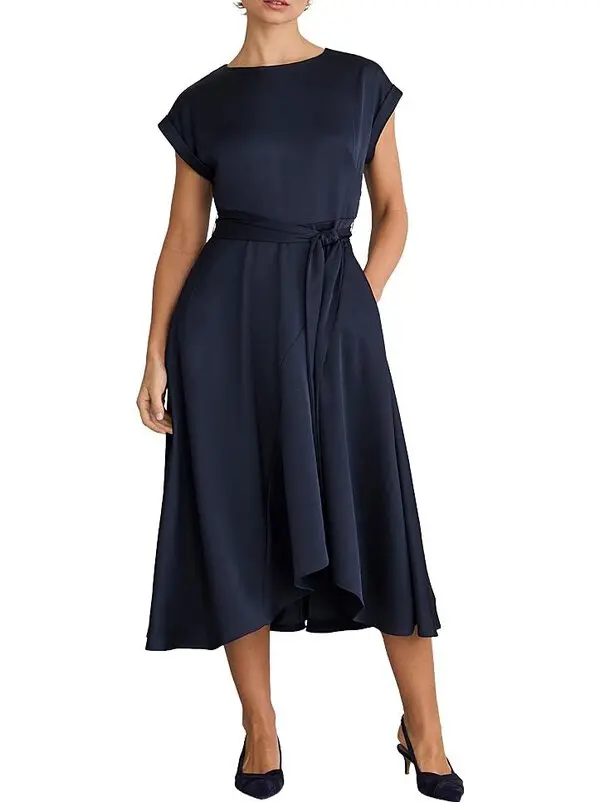 HOBBS LONDON Agnes Midi Dress - Midnight Navy