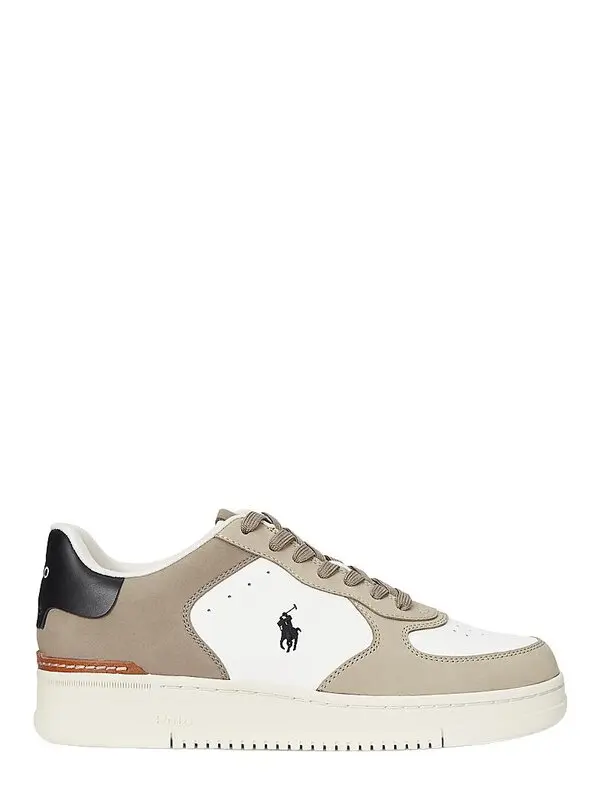 Polo Ralph Lauren Masters Court Lace Up Sneakers - White/milkshake