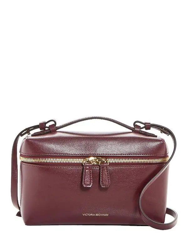 Victoria Beckham Vanity Leather Crossbody Bag - Burgundy