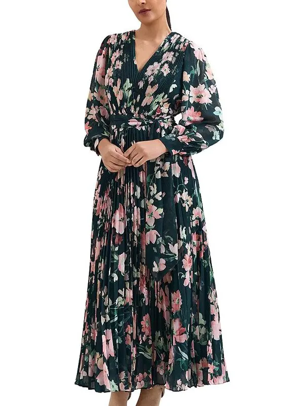 PHASE EIGHT Petites Rosa Floral Maxi Dress - Teal