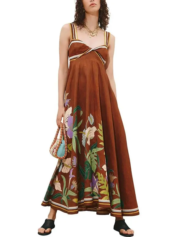 ALEMAIS Alfie Twist Sundress - Chocolate