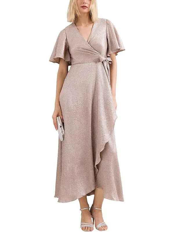 PHASE EIGHT Julissa Shimmer Maxi Dress - Gold