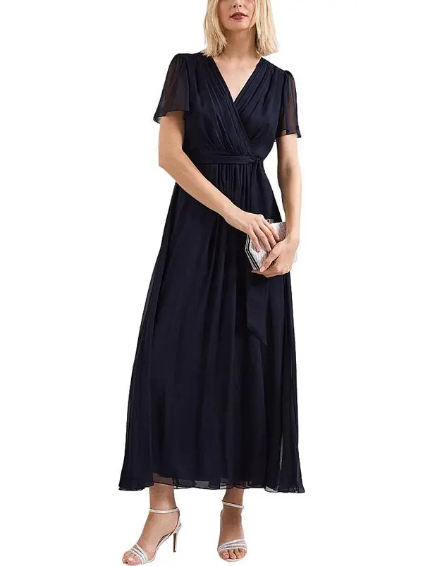 PHASE EIGHT Alena Silk Maxi Dress - Navy