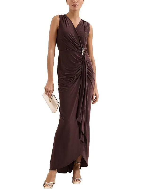 PHASE EIGHT Delaney Jersey Maxi Dress - Brown