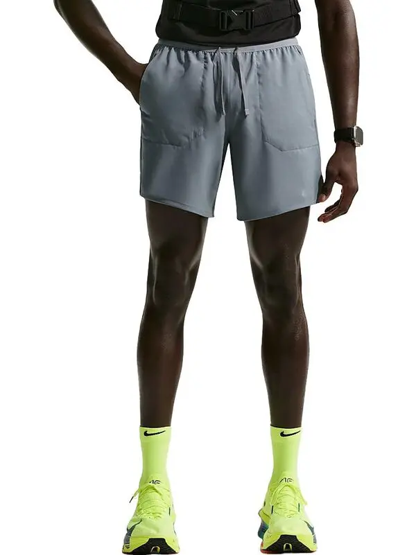 Nike Stride Slim Fit Running Shorts - Smoke Grey/reflective Silver