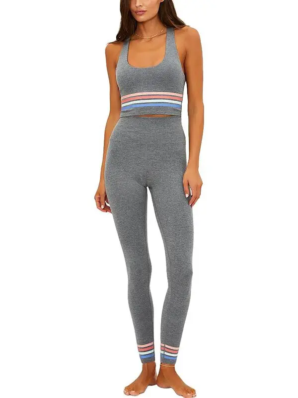 Beach Riot Piper Striped Hem Leggings - Horizon Gray