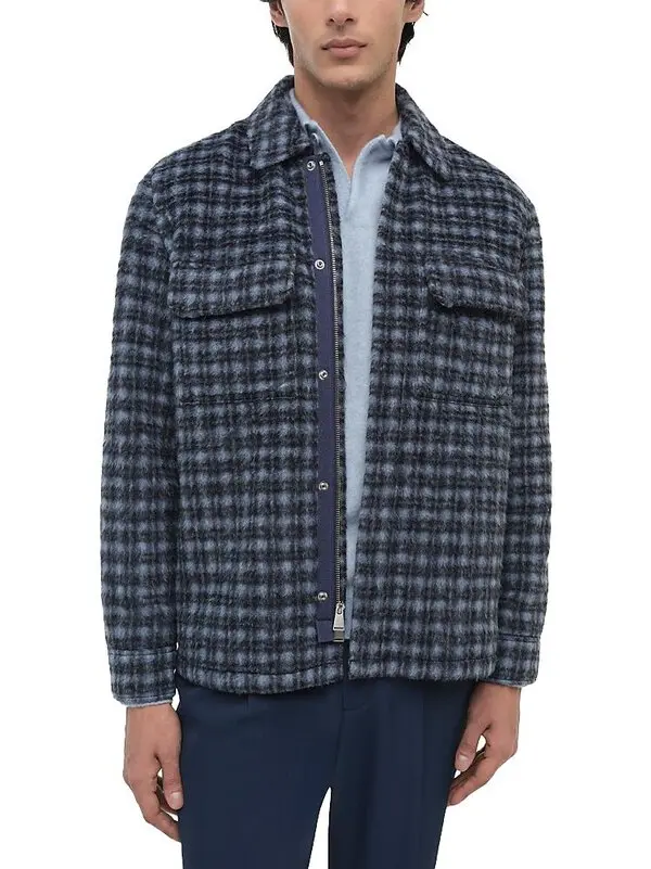 Simkhai Caleb Check Pocket Jacket - Midnight Plaid