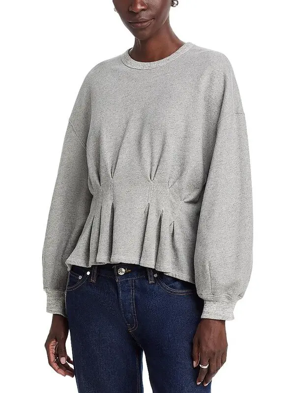 The Great. Corset Sweatshirt - Varsity Grey