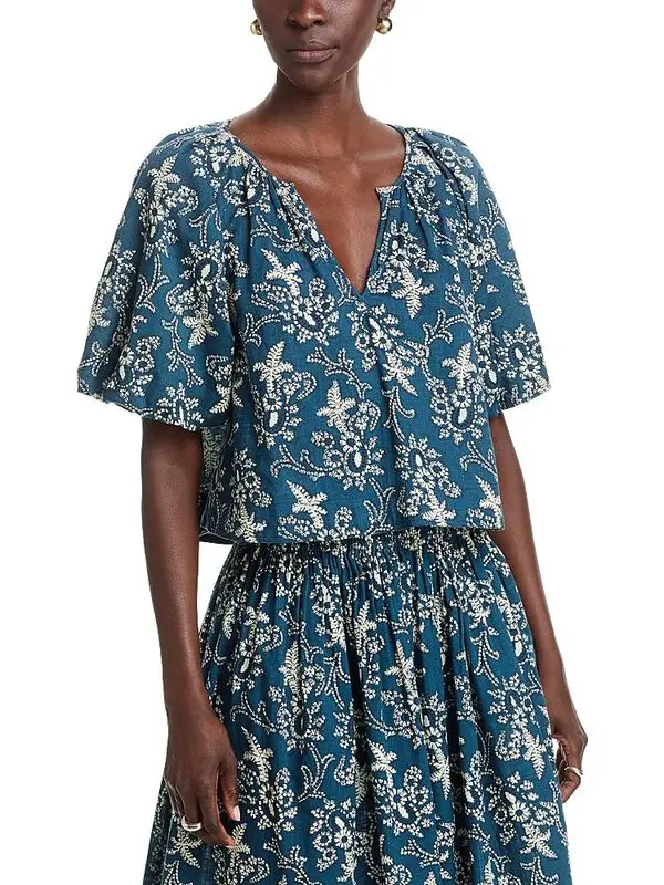 The Great. The Blythe Top - Indigo Bandana