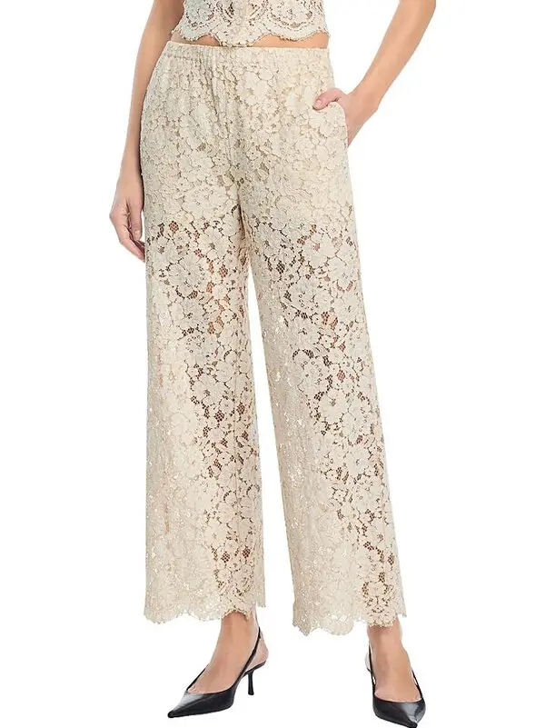 FRAME The Bloom Lace Pants - Cream
