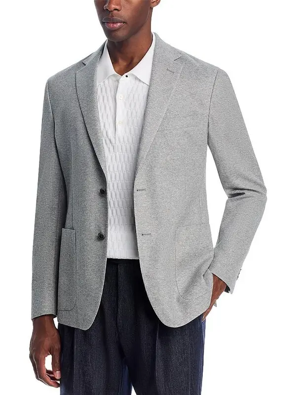 Bloomingdale'S Cotton Melange Jersey Unstructured Sport Coat - Grey