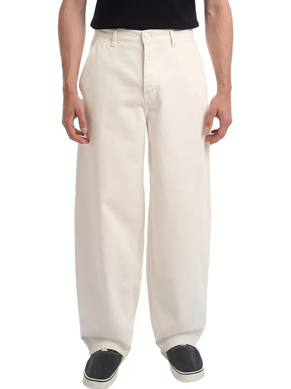Ami Large Fit Wide Leg Jeans - Blanc Creme