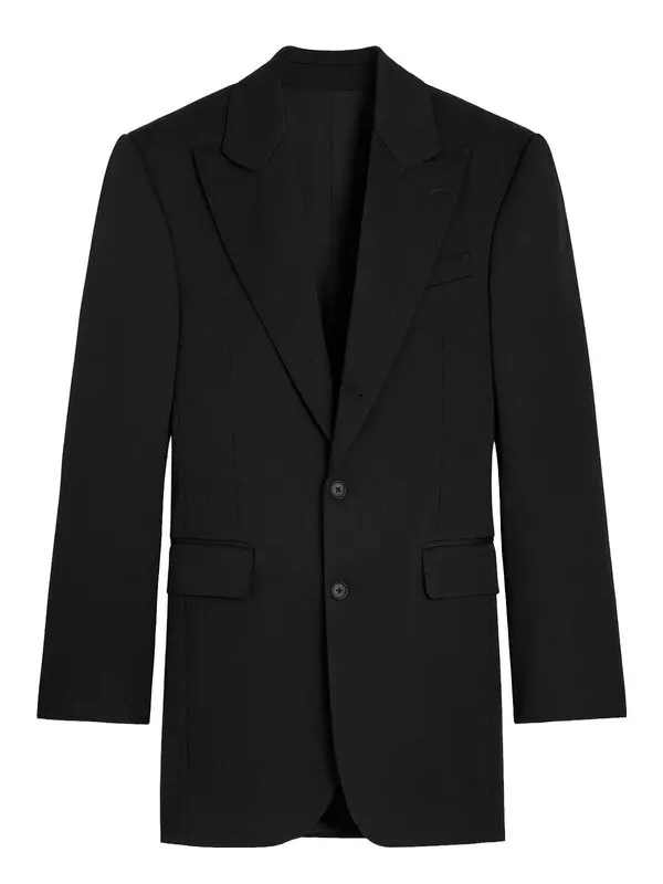 Celine Single-breasted Wool Blazer - Nero