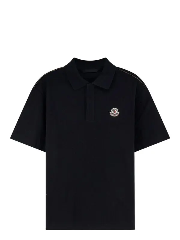 Moncler Cotton Polo Shirt - Black