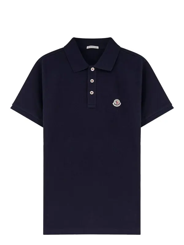Moncler Cotton Polo Shirt - Blue