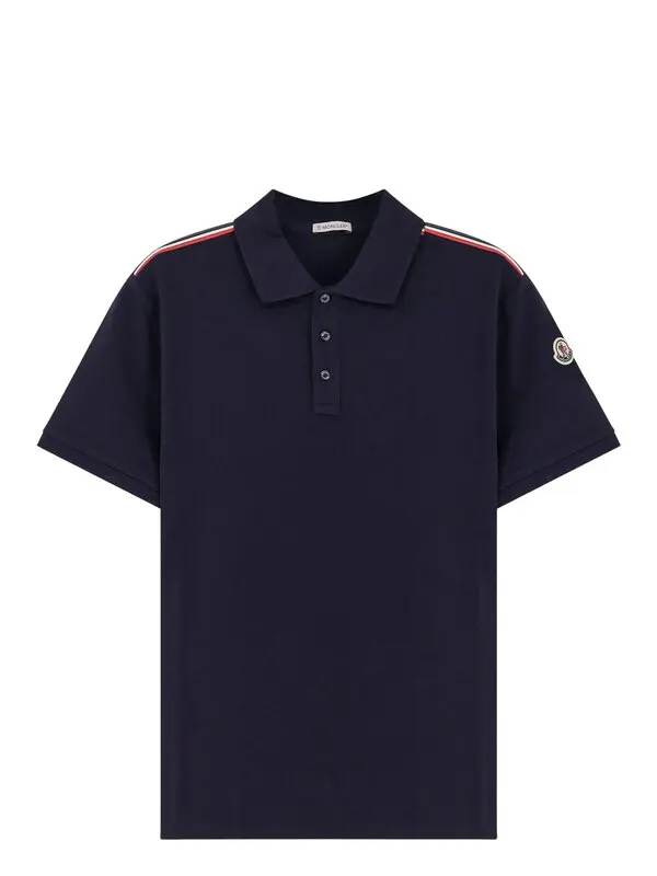 Moncler Cotton Polo Shirt - Blue