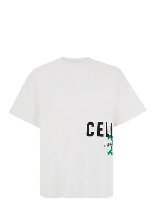 Celine Relaxed Fit Cotton Tshirt - White
