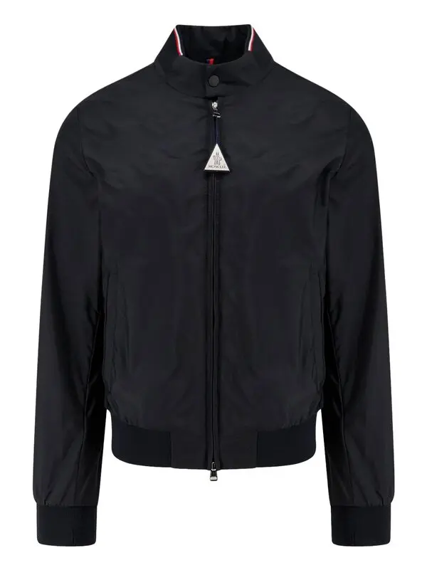 Moncler Reppe Jacket With Contrasting Profiles - Black