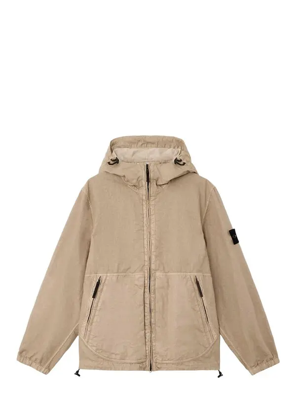 Stone Island Organic Look Nylon Panama Tc Jacket - Beige