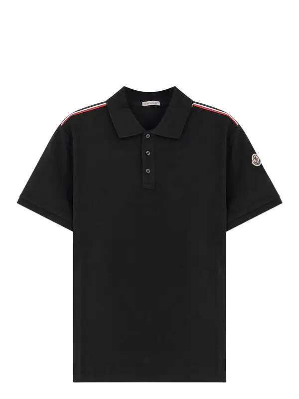 Moncler Cotton Polo Shirt - Black