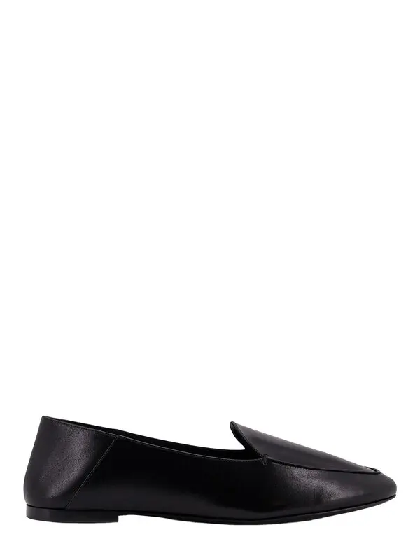 Celine Aura Leather Loafers - Black