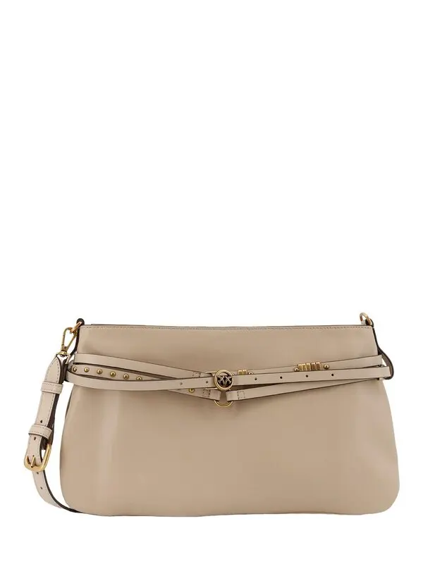 Pinko Leather Belt Bag - Beige