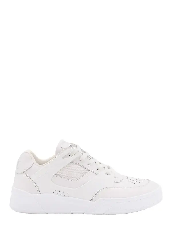 Celine Leather Sneakers With Mesh Inserts - White