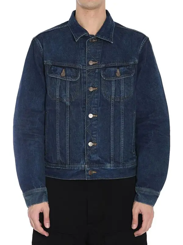 Celine Denim Jacket With Paris Patch - Royal Indigo