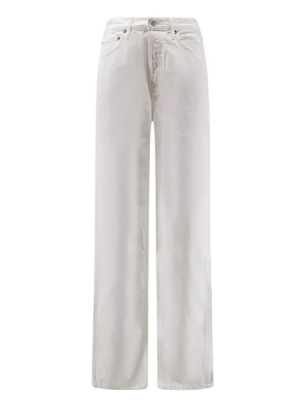 AGOLDE Straight Fit Regenerative Cotton Trousers - White