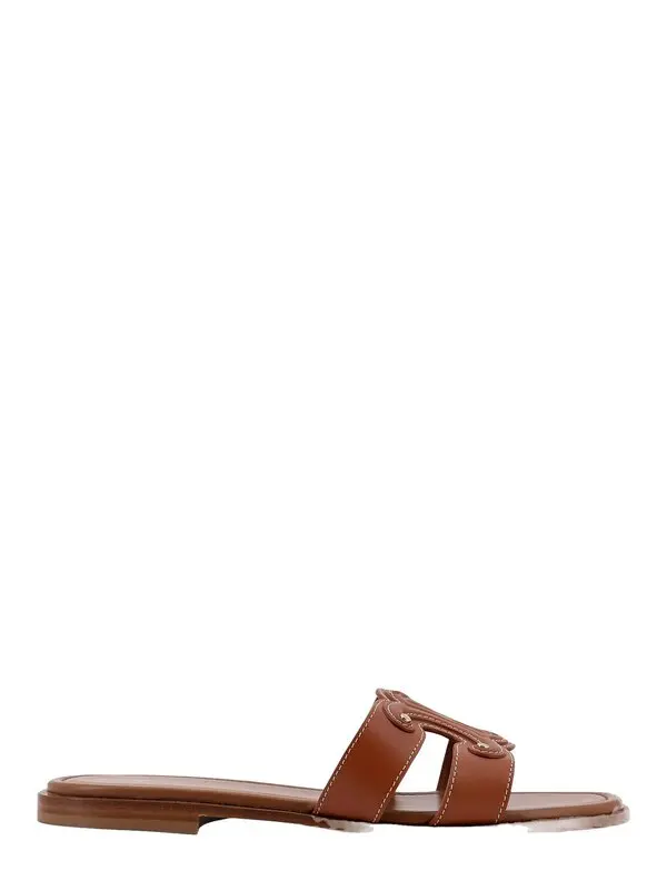 Celine Marina Low Leather Sandals - Brown