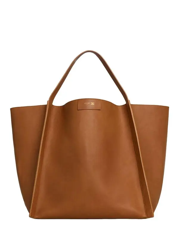 Celine Cube Leather Handbag - Brown